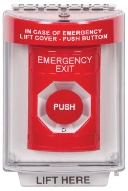 EntraPass Push Button Station w/ cover – Turnstiles